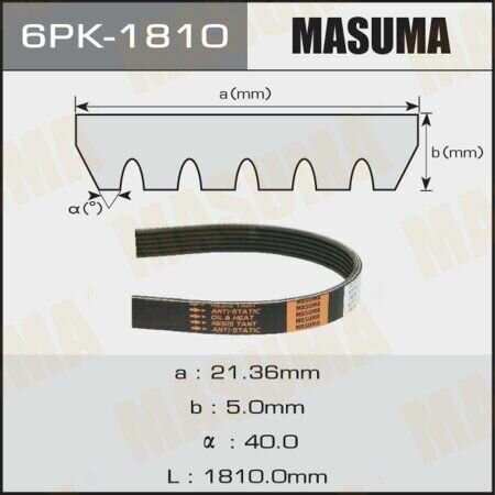 6PK-1810 Ремень поликлиновой MASUMA