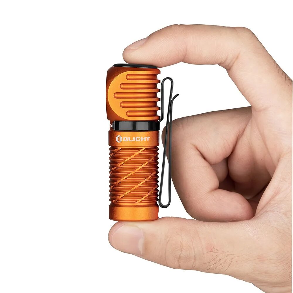 Olight Perun 2 Mini Оранжевый фонарь-прожектор, 1100 Лм, IPX8, встроенный аккумулятор, 6 режимов — фото 1