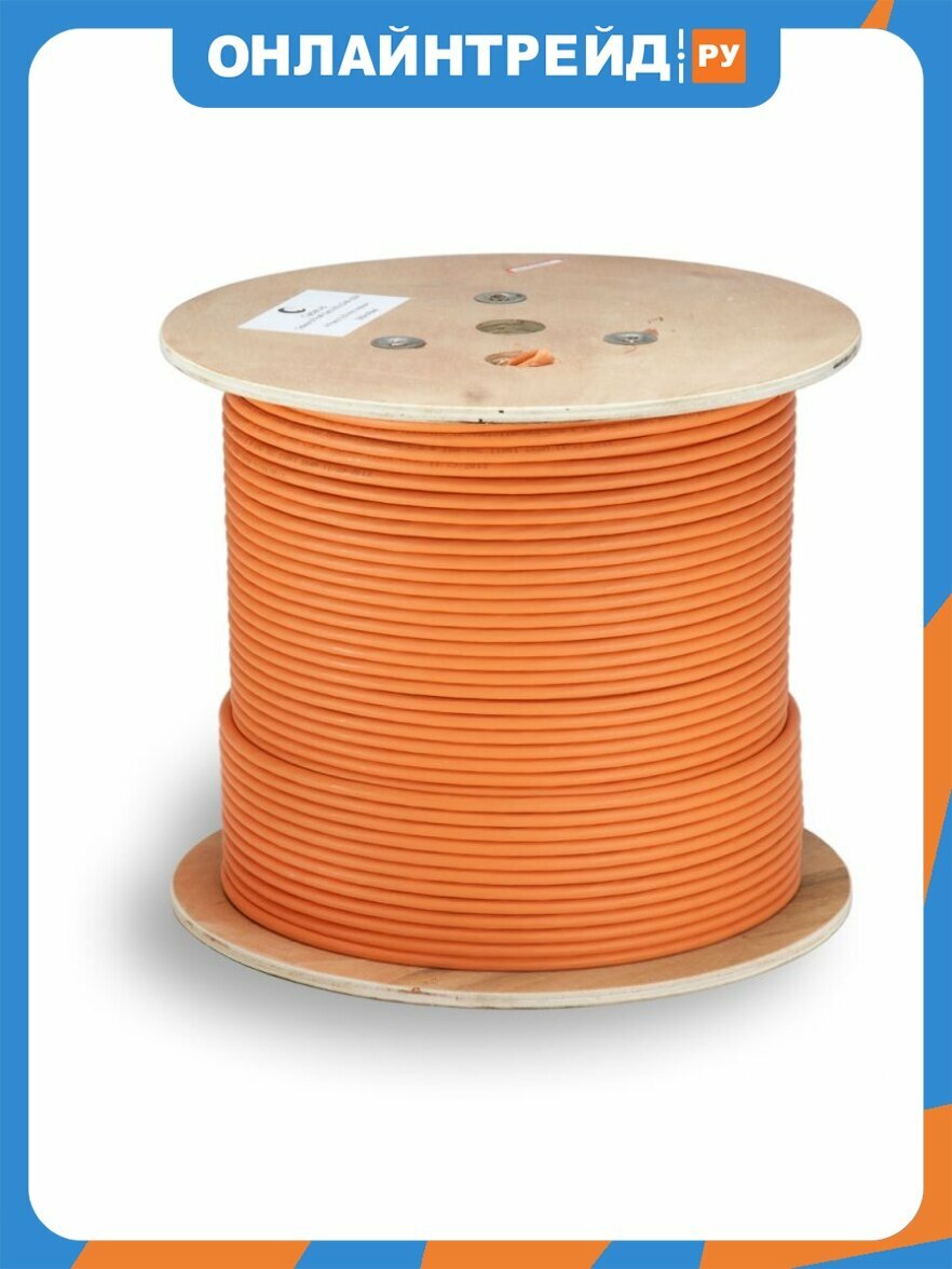 Кабель витая пара экранированная Cabeus STP-4P-Cat.6a-SOLID-IN-LSZH STP (U/FTP), категория 6a (10GBE), 4 пары, (23 AWG), одножильный (solid)