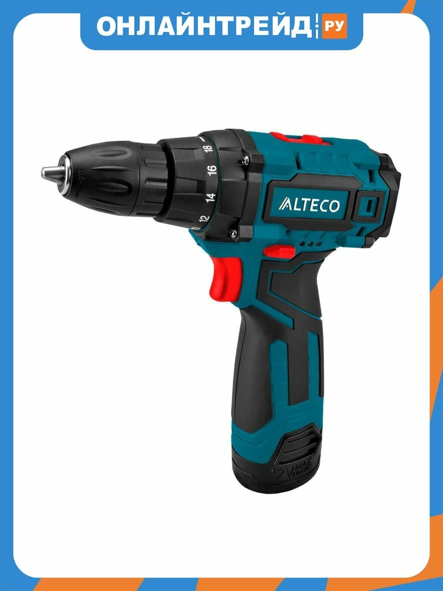 Дрель-шуруповерт аккумуляторная Alteco CD 1210.1 Li X2