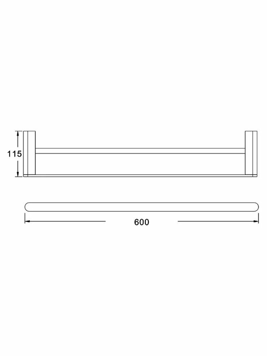 Полотенцедержатель Rose RG1727H, черный