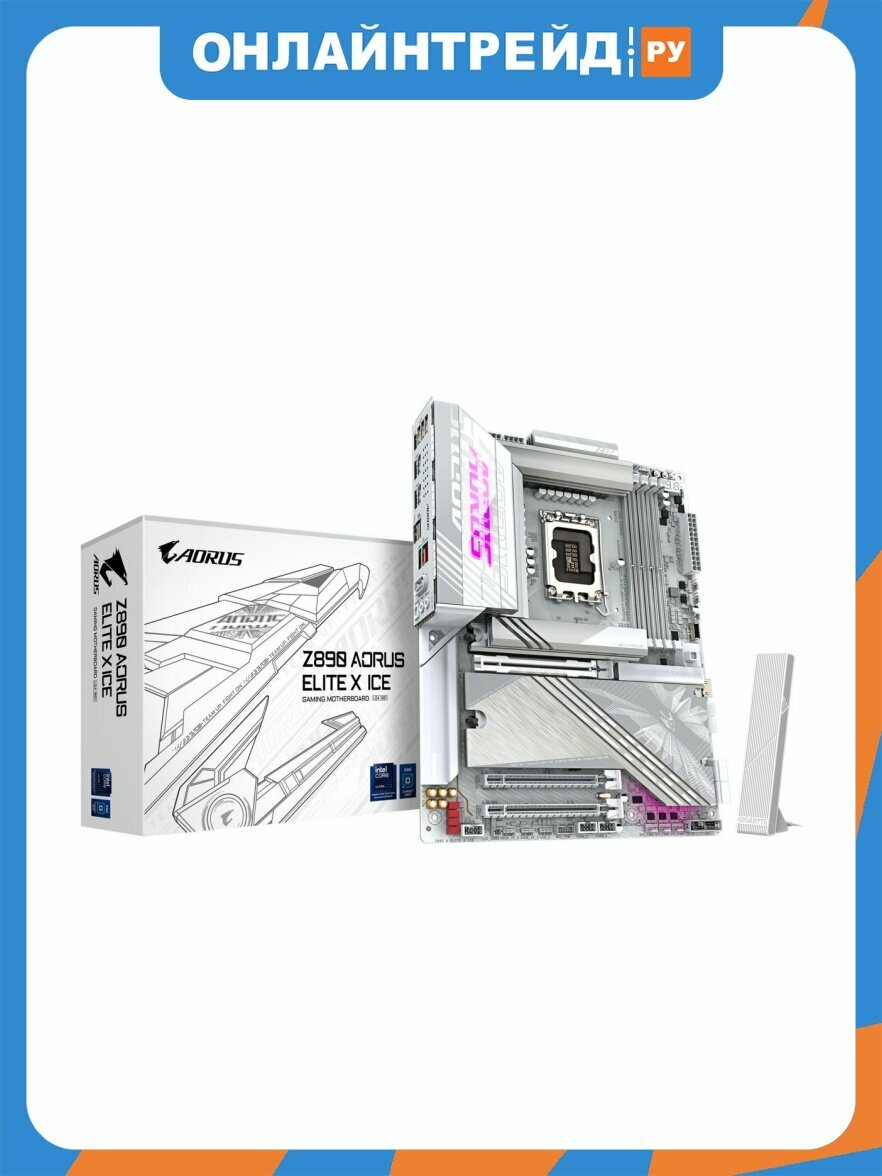 Материнская плата Gigabyte Z890 AORUS ELITE X ICE (LGA1851, ATX)