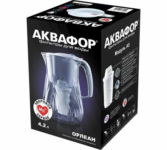Водоочиститель-кувшин Аквафор Р140А5FM Орлеан, белый