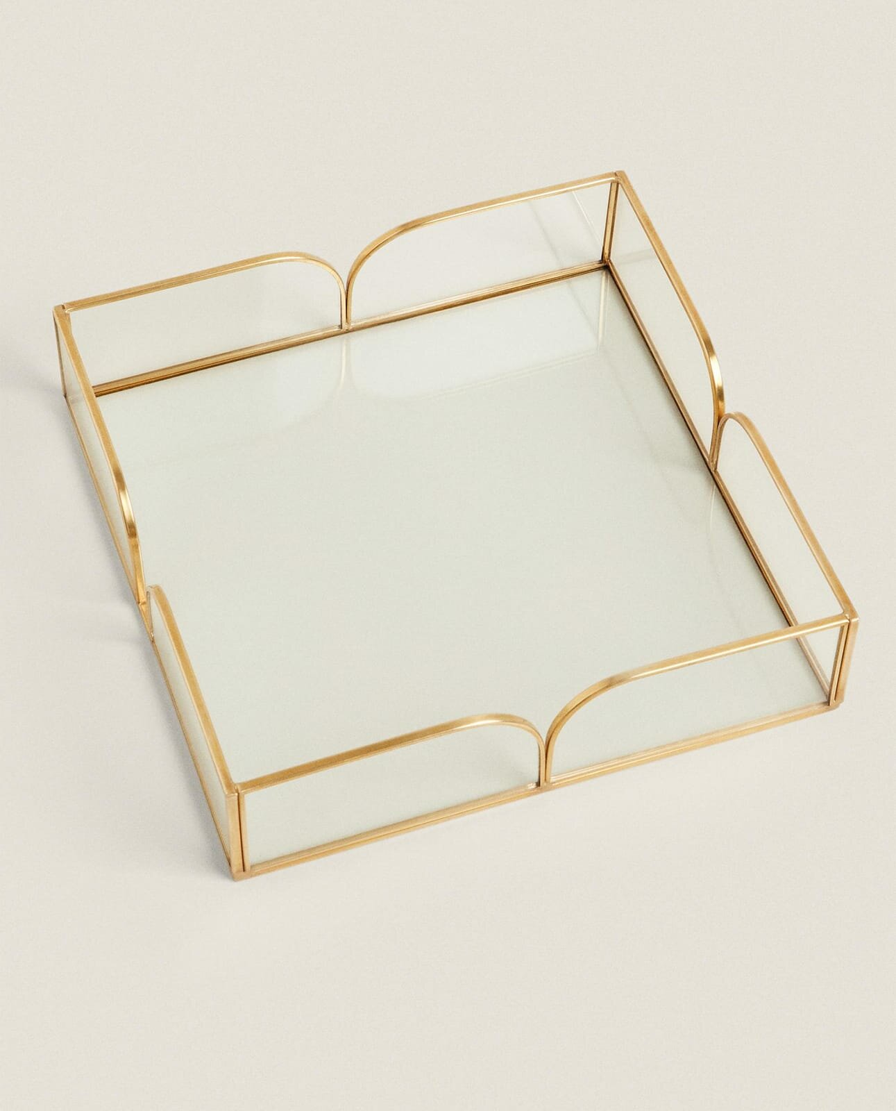 Подставка для салфеток Zara Home, золотой, 20.5x20.5x5 см 1239/039/302-99