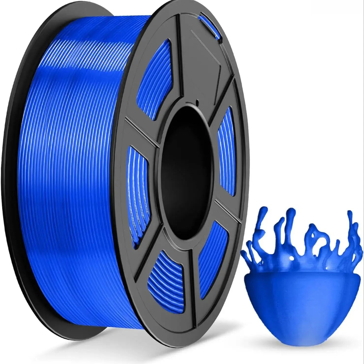MANLANG TPU 95A Filament 1.75 мм черный для 3D-печати 250г Синий, tpu blue 250g