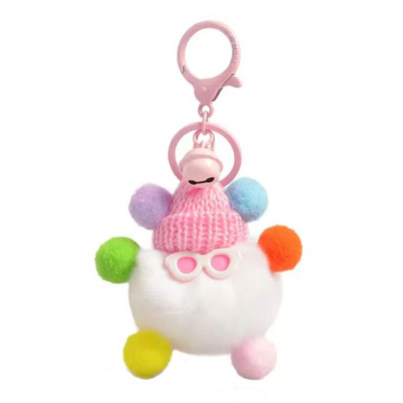 Брелок мультяшный унисекс YANGWAWAHEXIAOXIONGTIAOWU из меха кролика Рекс, подвеска, 8CM EU