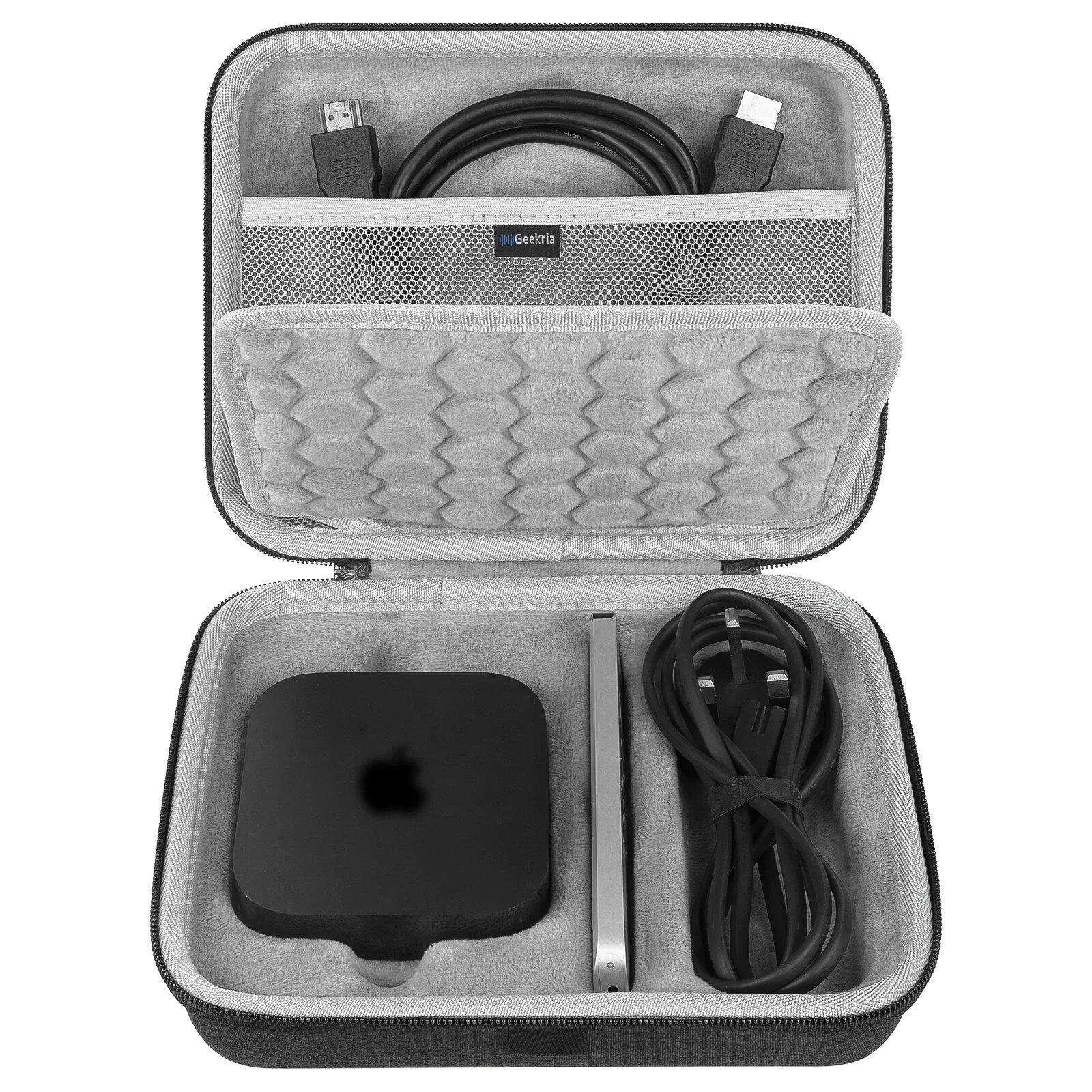 Дорожный чехол Geekria Hard Shell, совместимый с Apple TV 4K 2024 3-го поколения, Apple TV 4K 2022 3-го поколения