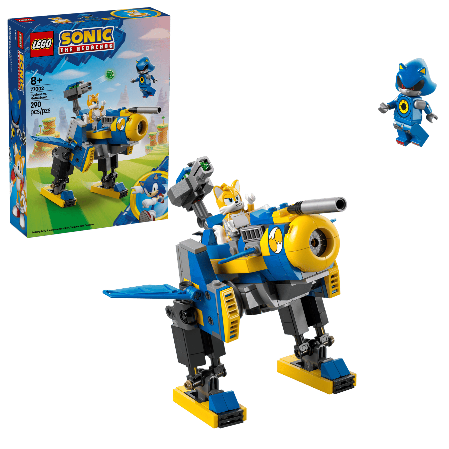 Конструктор LEGO Sonic 77002 Циклон против Метал Соника, 290 дет.