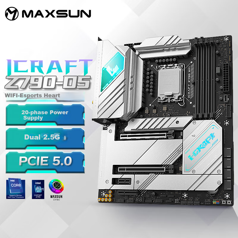 MAXSUN MS-I Craft Z790 WIFI V2 DDR5 игровая материнская плата для Intel LGA 1700 12600K/14600KF/14700KF Модель：E-Sports