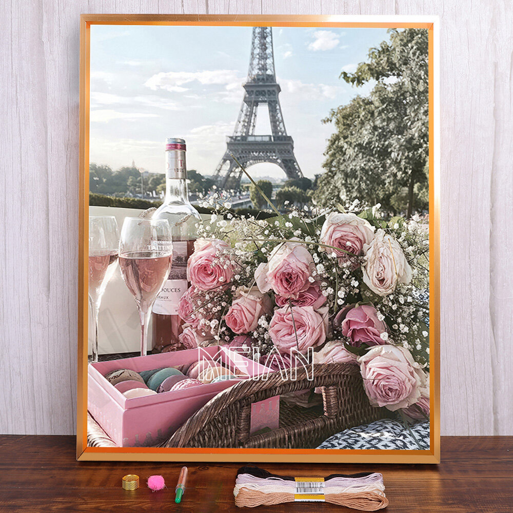 MEIAN Набор для вышивания,30x40CM,11CT,40 цветов