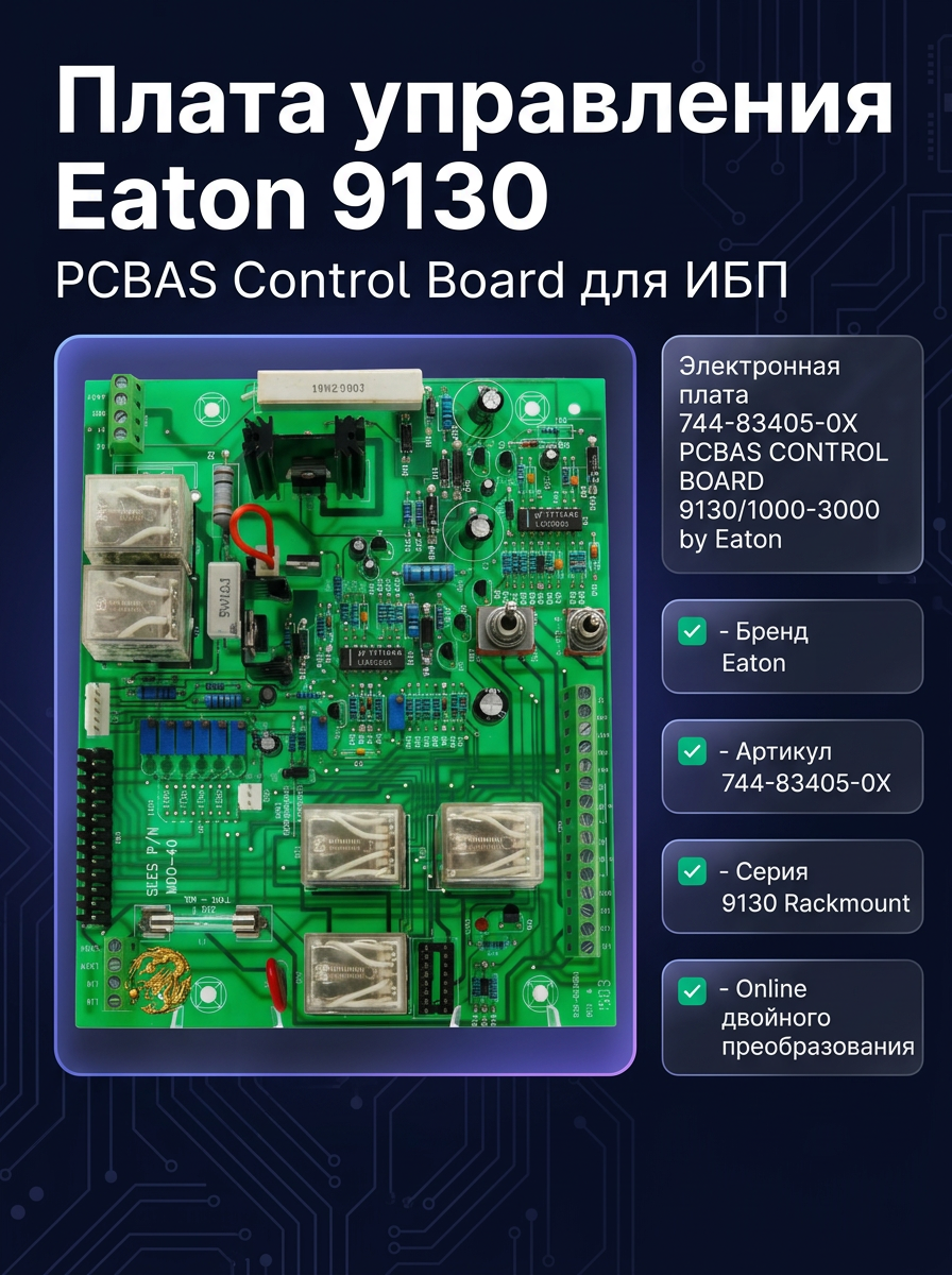 Плата управления Eaton 744-83405-0X, для ИБП 9130 1000-3000 ВА, запасная часть