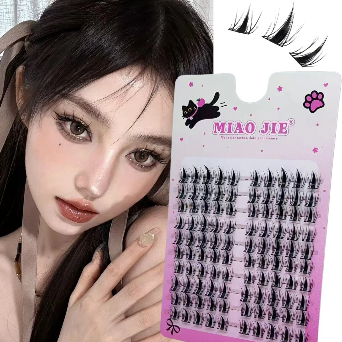 MIAOJIE Cartoon Angel Накладные Ресницы 100 шт Barbie Bunny