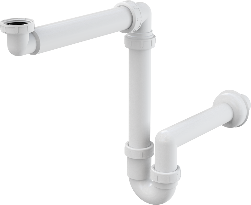 Сифон для раковины Alcaplast A434 цвет Белый