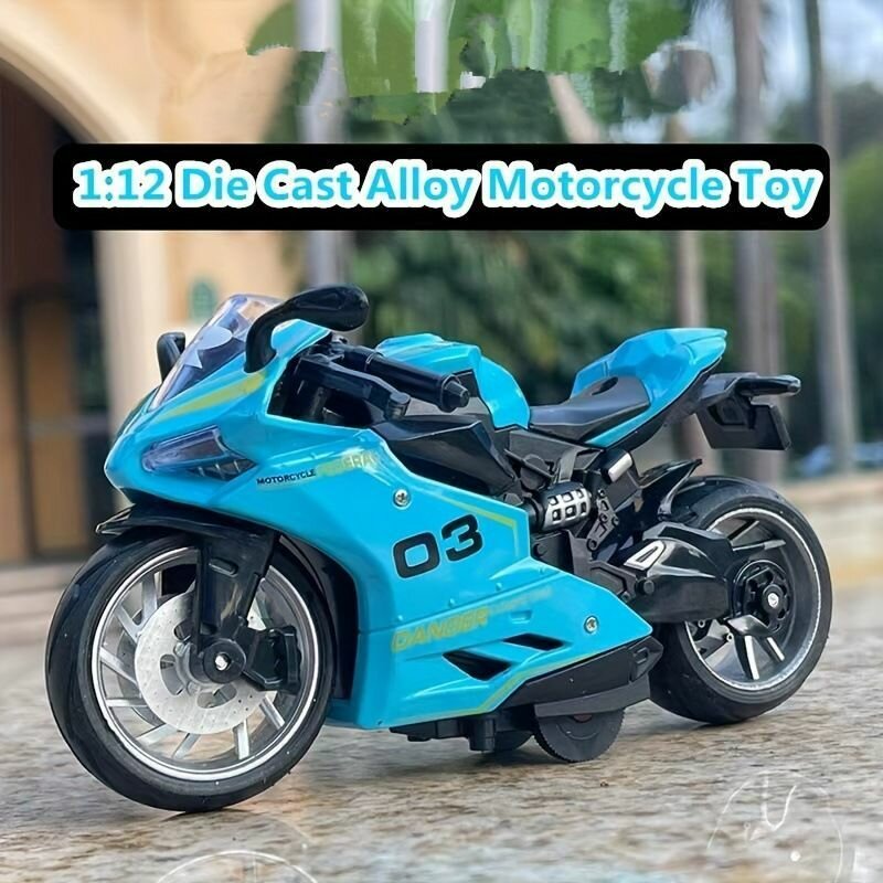 Мотоцикл Ducati из сплава (синий)