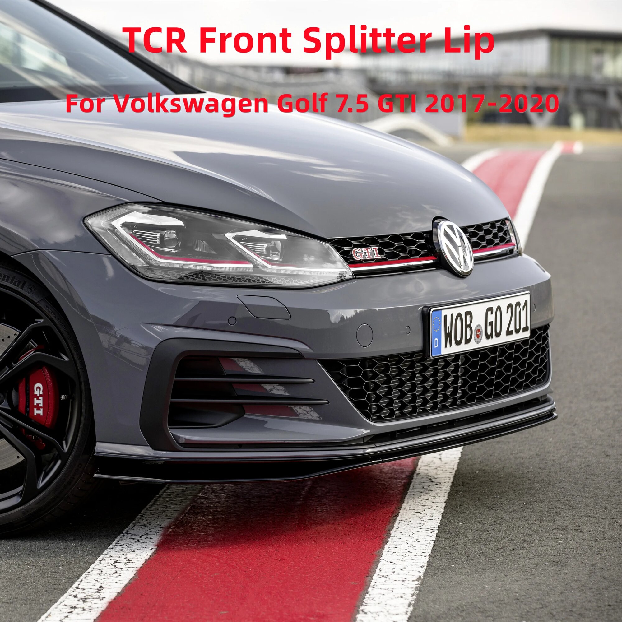 Блеск черный TCR сплиттер для переднего бампера комплекты губ для Volkswagen Golf MK7.5 GTI 2017-2020