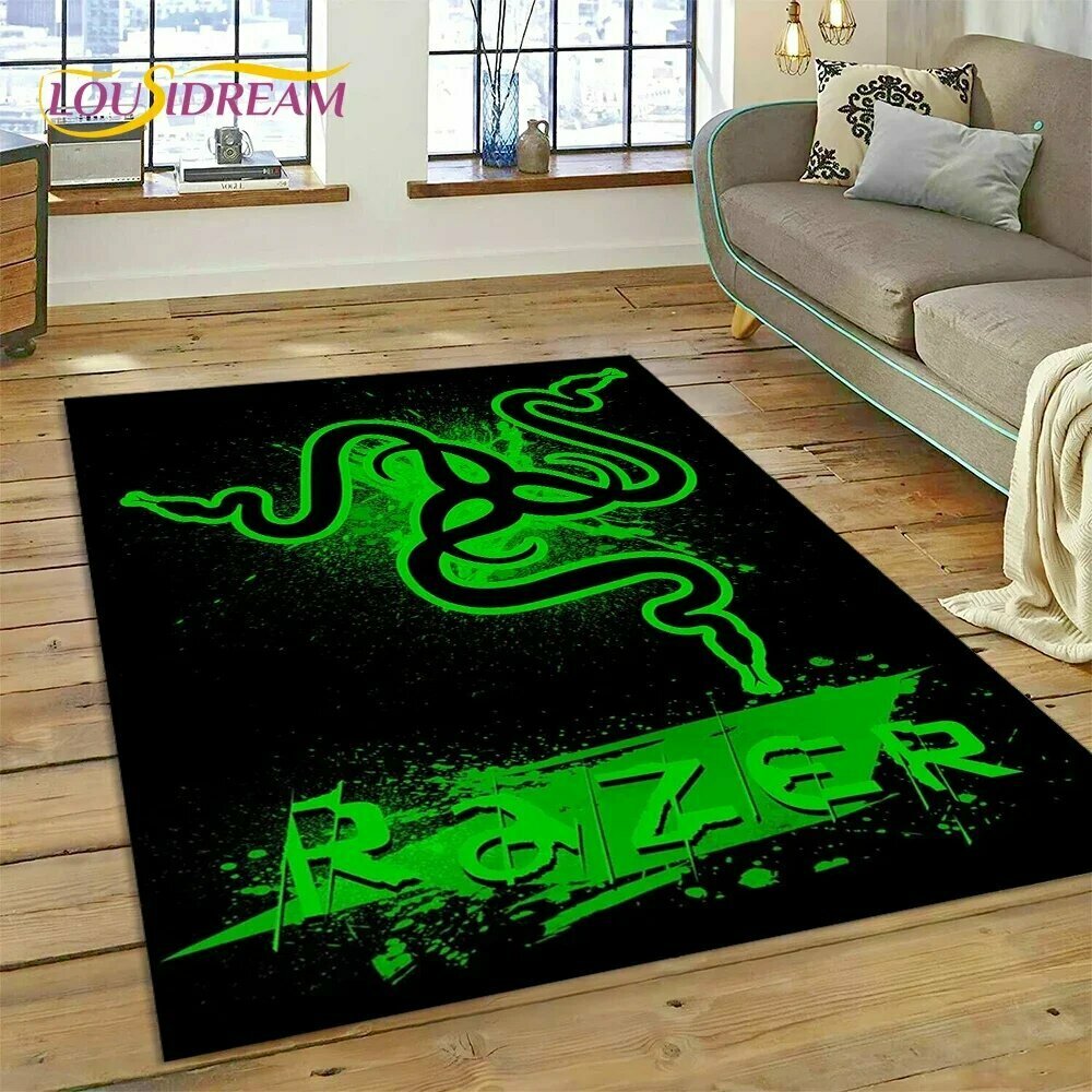 Игровой коврик Razer с логотипом змеи, мультяшный коврик для спальни, гостиной, домашнего декора дивана, детский большой декоративный напольный коврик