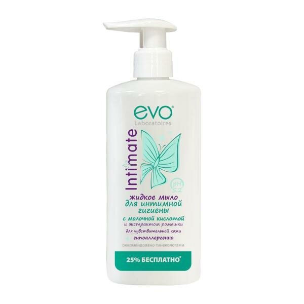 Мыло для интимной гигиены Evo Intimate рН 5.2 молочная кислота 250мл