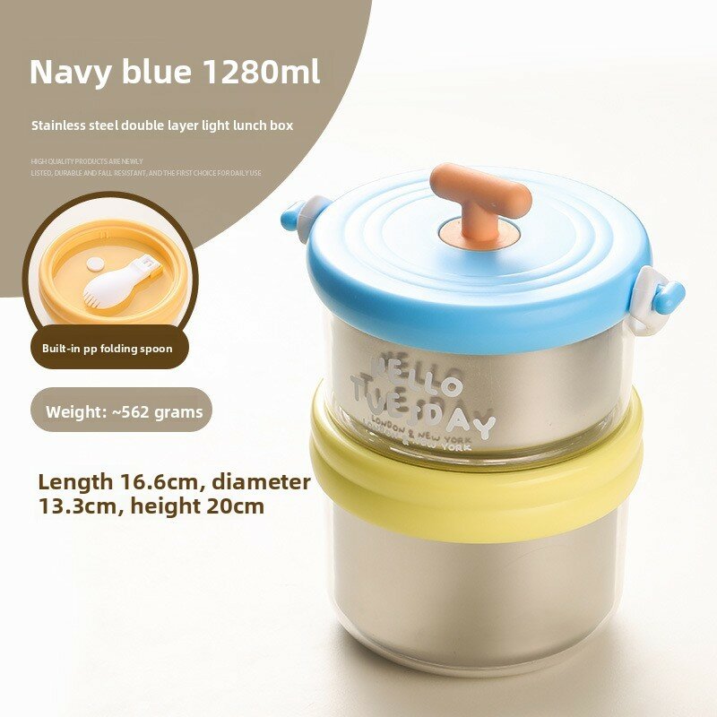 Modern insulated food jar with leakproof cap for work school and gift occasions style a, gray