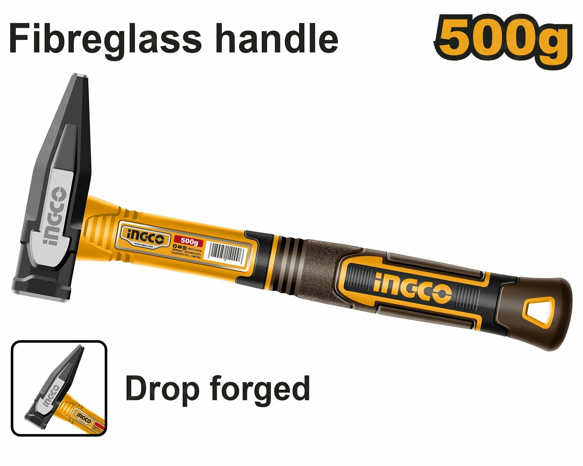 Молоток слесарный 500 г INGCO HMH82500