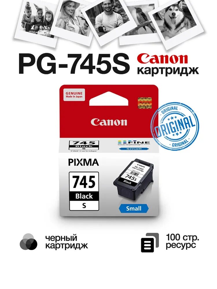Картридж для струйного принтера Canon Pixma PG-745S черный
