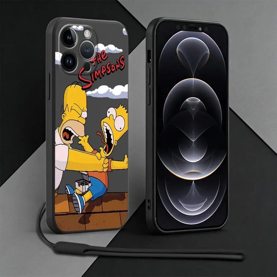 Чехол iPhone 13 mini Симпсоны, Mix02