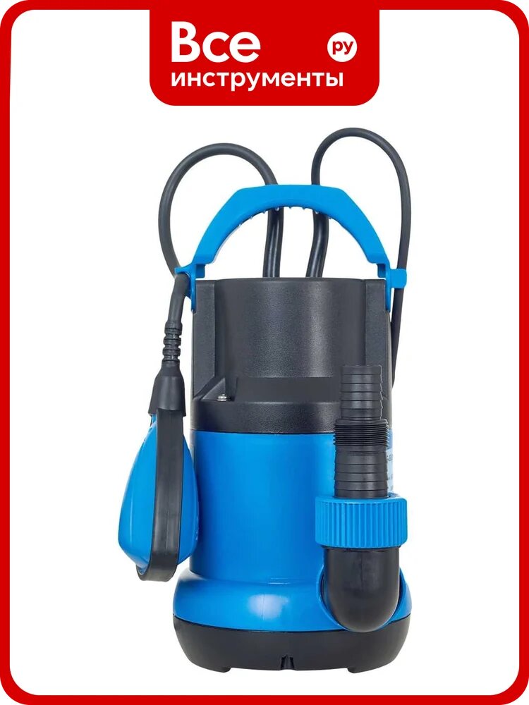 Дренажный насос AQUARIO ADS-250-5E 1250 Вт, погружной, для грязной воды, высота подъема 6 м, производительность 100 л/ми