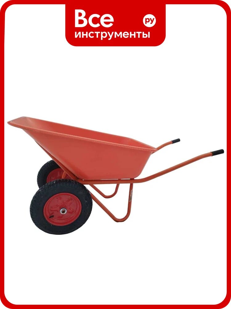 Тачка строительная усиленная 2-х колесная LWI 150 л, 280 кг, сверхпрочное полимерное корыто LWI150х2PROFI
