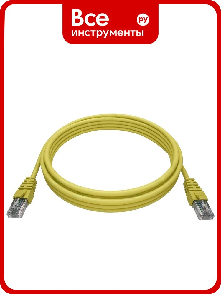 Патч-корд NTSS PREMIUM 2xRJ45/8P8C, T568B UTP CAT5e LSZH 1 метр, желтый