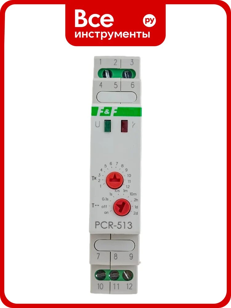 Реле времени F&F PCR-513 EA02.001.003 электромеханическое недельный таймер DIN‑рейка, корпус, защита IP20 уровня