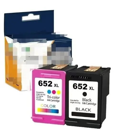 OGOUGUAN Комплект картриджей HP652, совместимый, Набор CMYK, 2 шт