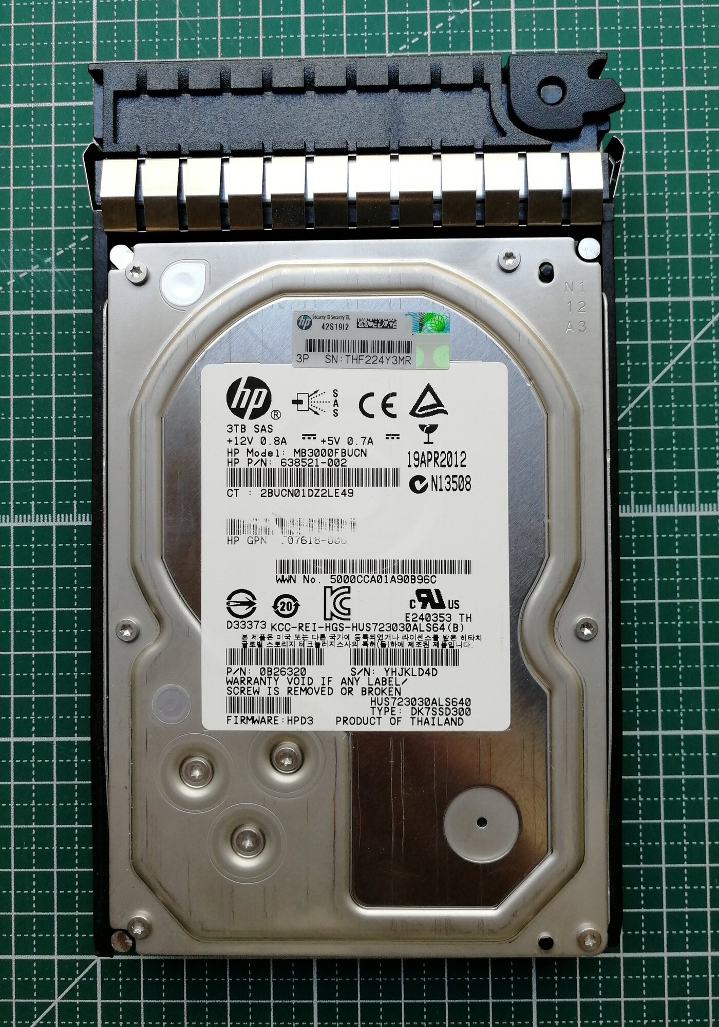 Жесткий диск HP 625031-B21 REF 3TB 7.2K 6G SAS 3.5 REF серверный уценка