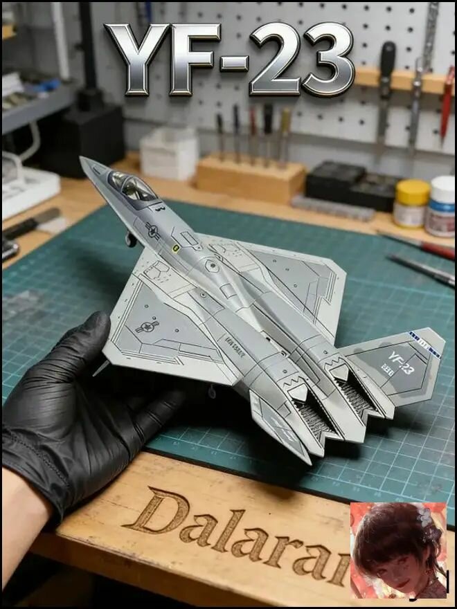 Сборная модель истребителя YF-23 в масштабе 1/72, США, Су-57, F22, без клея и краски, пластиковая