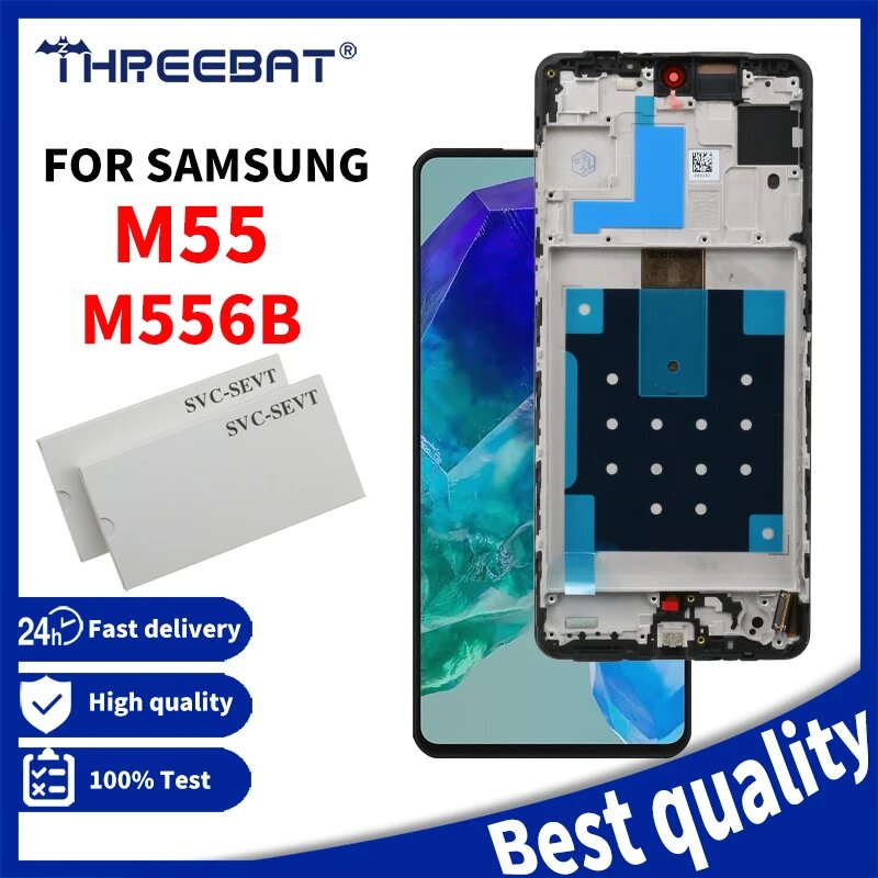 6,7-дюймовый Super AMOLED+ 120 Гц дисплей для Samsung C55 M55 F55 LCD C5560 M556B F55 With Frame