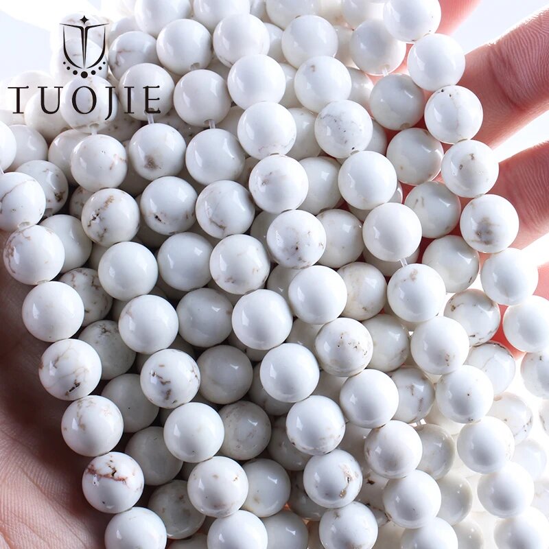 Бусины из океанского агата 6 8 10 мм 8-8.5mm(43-45pcs), 133. White turquoise