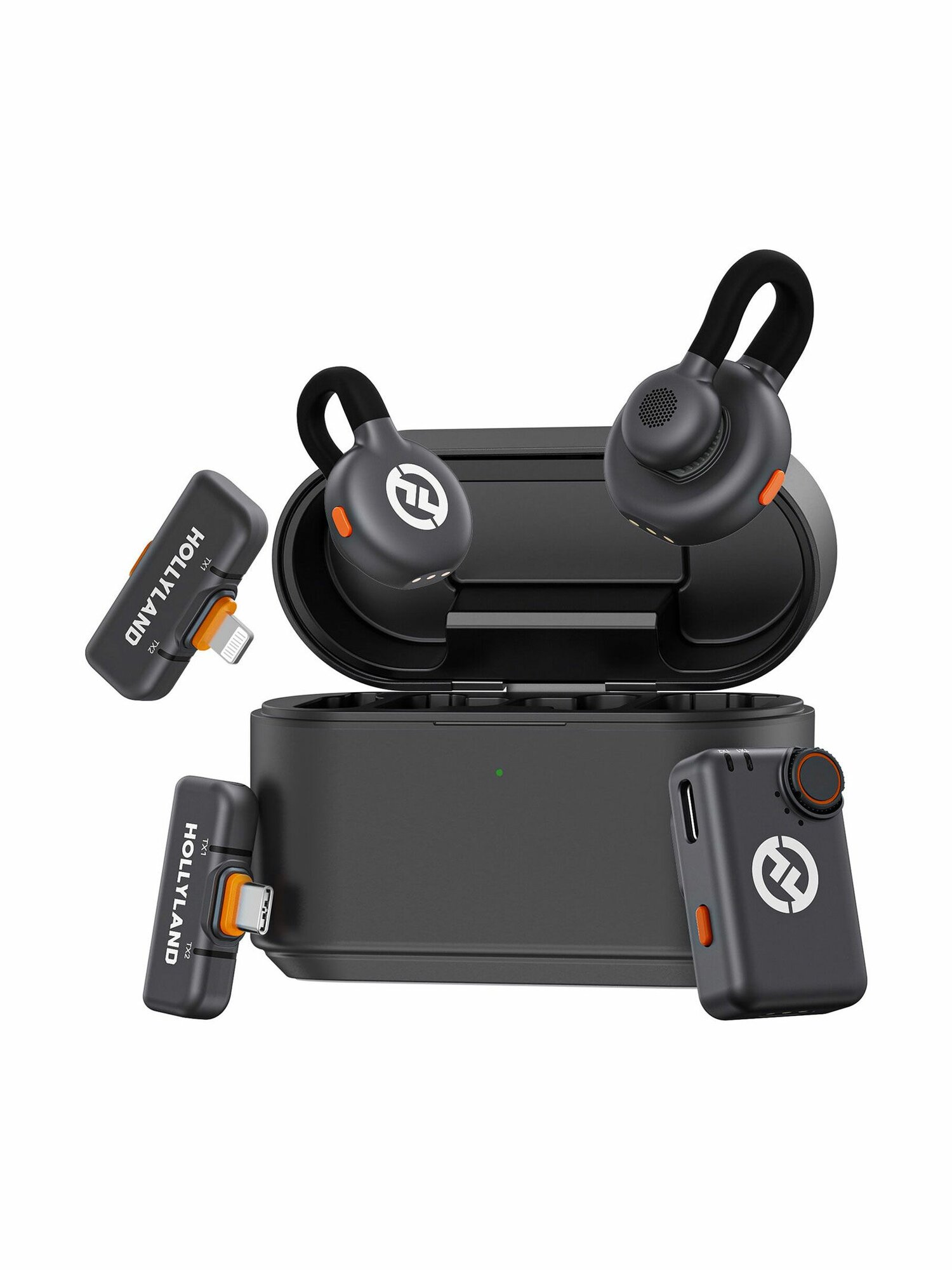 Беспроводная система Hollyland Lark M2S Ultimate Combo, TX+TX+RX, 3.5 мм TRS, USB-C, Lightning
