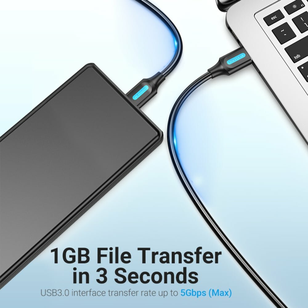 Кабель VENTION USB 3.0 AM/micro B - 0,5м. COPBD — фото 1