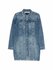 Платье 7 For All Mankind Long-sleeve button-up mini dress, размер 38, Синий прин...