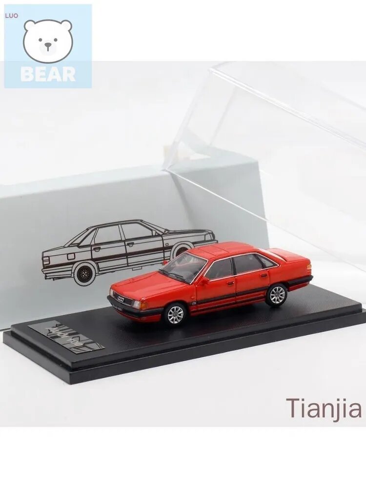 Миниатюрная модель автомобиля из литого металла Ауди 100 C3 RM модель автомобиля Игрушки 1:64 Audi 100 C3 RM