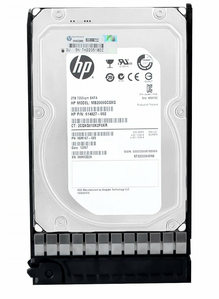 Жесткий диск HP 2Tb 7200 SATAIII 3.5" HDD MB2000GCQXQ