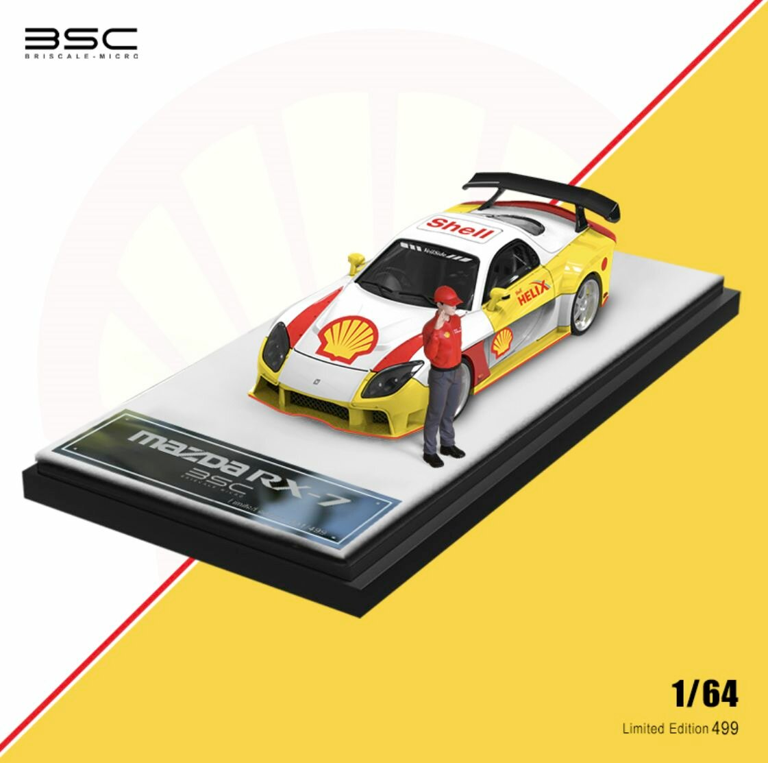 Коллекционная машинка BSC 1:64 Mazda RX7 Veilside Shell with figure