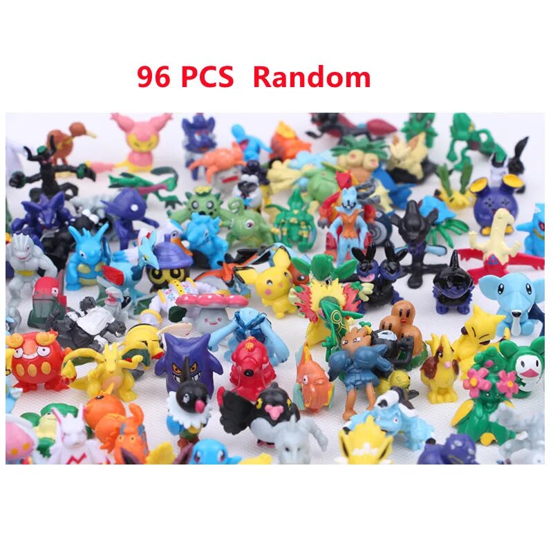 Фигурки покемонов TAKARA TOMY ПВХ 2-4 см набор 24/48/96 шт