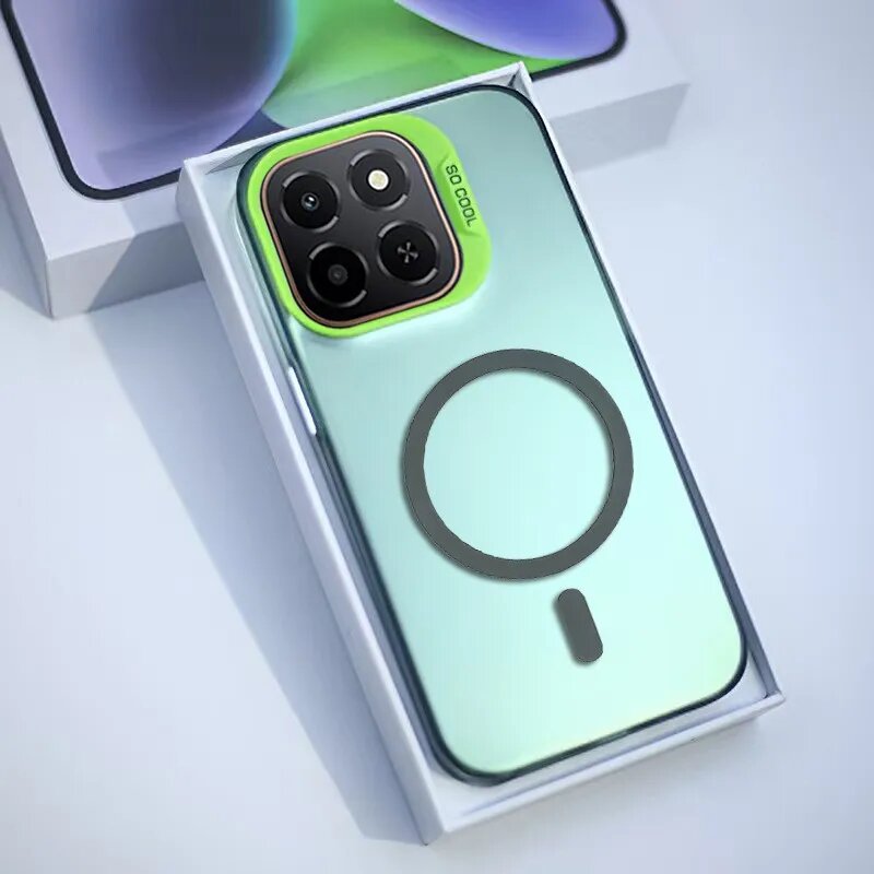 Чехол IMD цветной серебристый для Honor X6C X6B 4G X7C X8C X8B X6S X6, Green1, Honor X6B