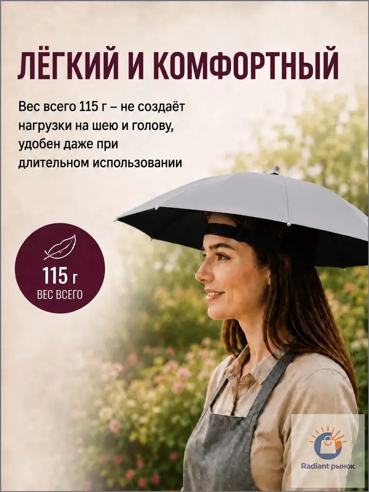 Зонт , серый — фото 1
