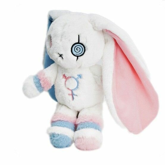 Плюшевая игрушка Plushie Dreadfuls кролик разноглазый, набор большой заяц с двумя мини-кроликами, коллекционный мягкий сувенир для подростков