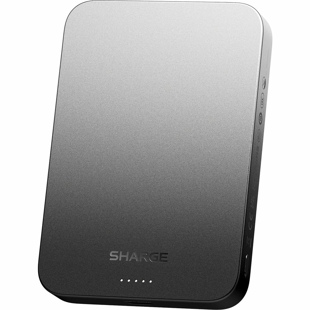 Внешний аккумулятор Sharge AeroMag 10000 мАч PD 20W Qi2 15W Ultra-thin черный