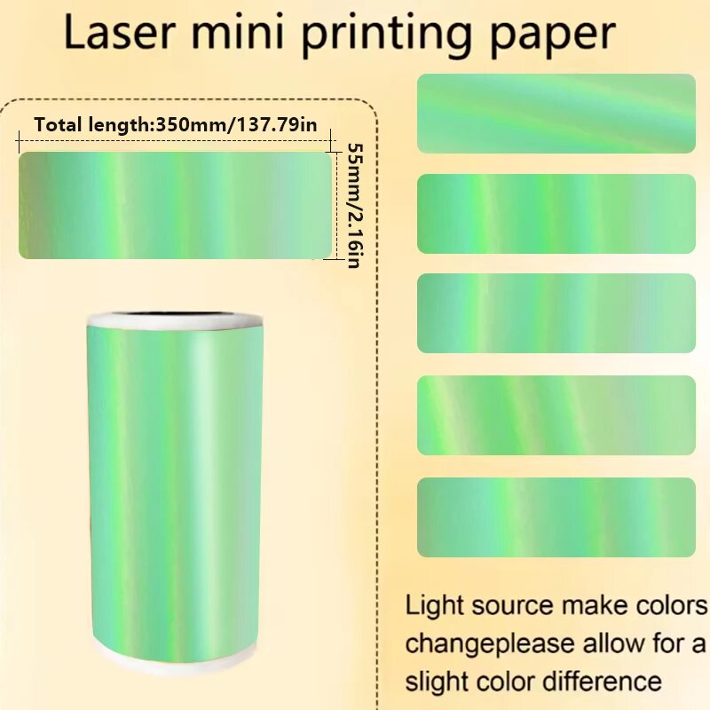 Термобумага для принтера 57 мм Голубой, 1 Rolls laser green