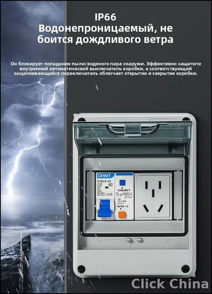 Щит учета электроэнергии пластиковый для счетчика, уличный, герметичный, навесной-.