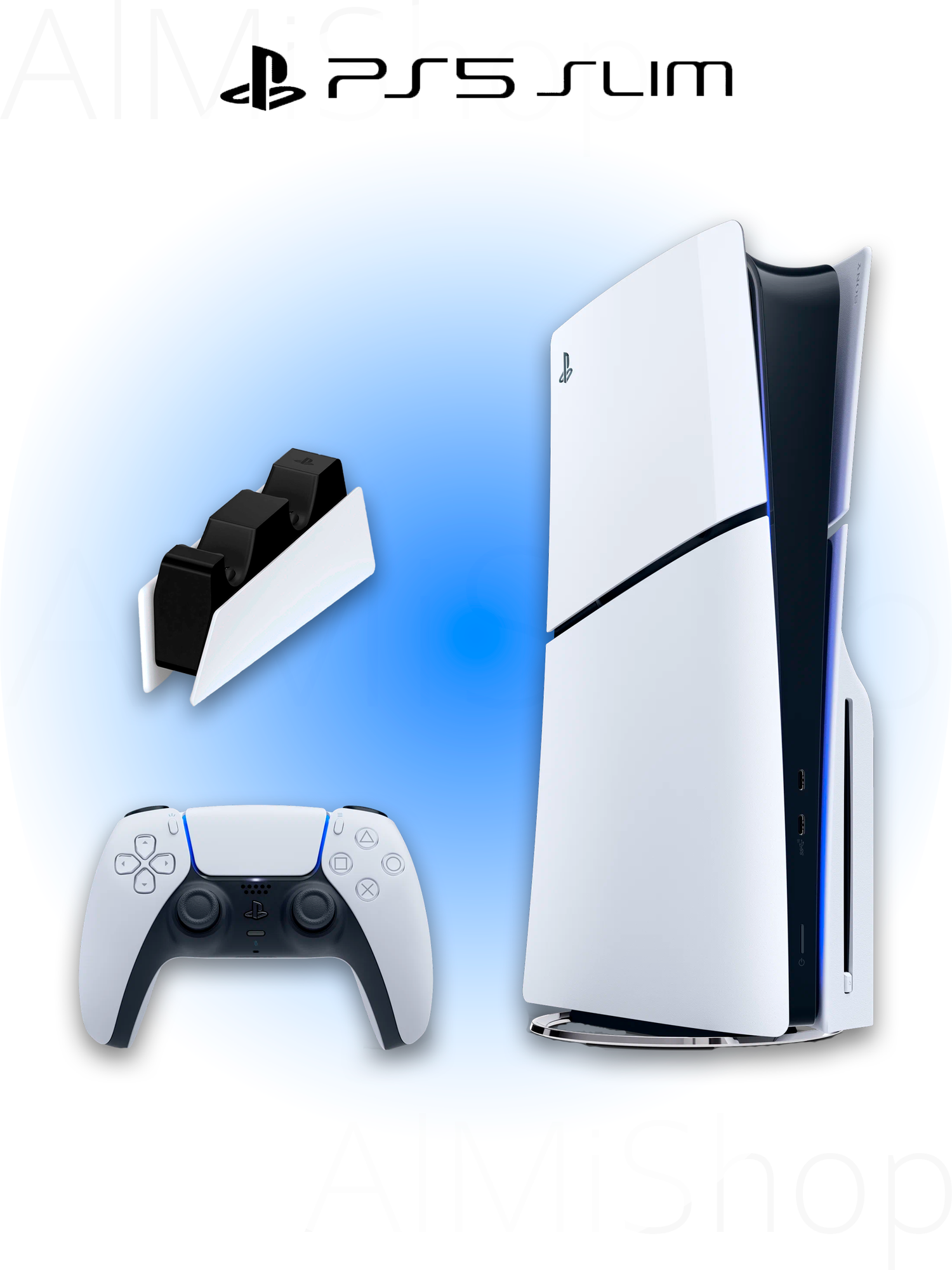 Игровая приставка Sony PlayStation 5 slim (версия с дисководом) + зарядная станция