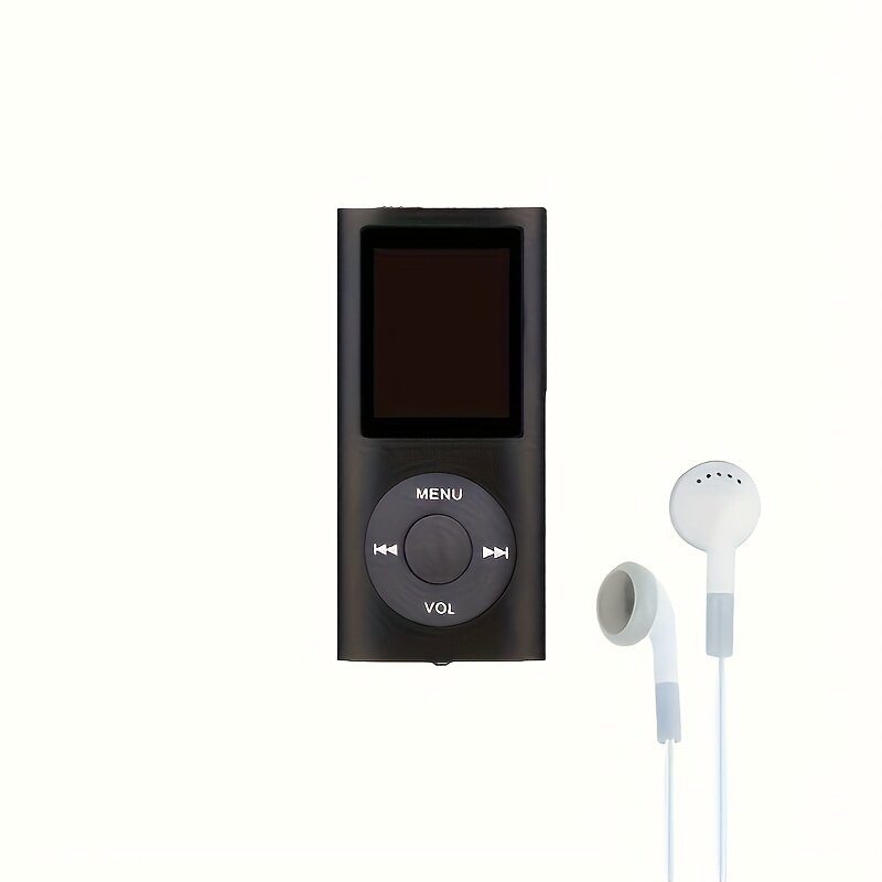 Новый MP3 плеер с проводными наушниками, регулировкой громкости, компактный USB-плеер, без карты памяти, черный