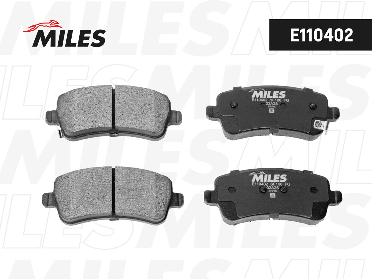 MILES Комплект тормозных колодок, дисковый тормоз CHERY EXEED RX / CHERY TIGGO 8 PRO E110402
